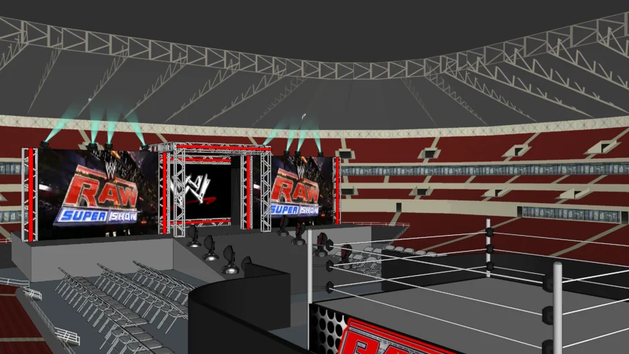 WWE Raw House Show Event HD Stage Model | 3D Warehouse