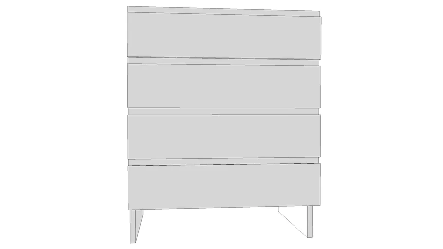 Base Cabinet 4 Drawer Shadowline | 3D Warehouse