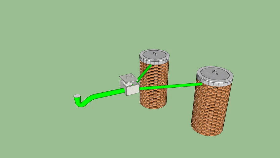 Twin pit toilet | 3D Warehouse