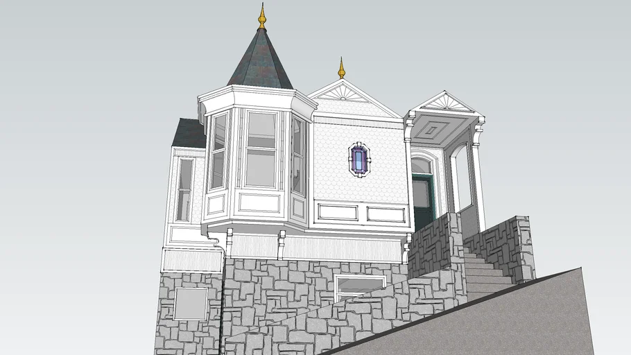 Queen Anne Revival Victorian (white-washed version) | 3D Warehouse
