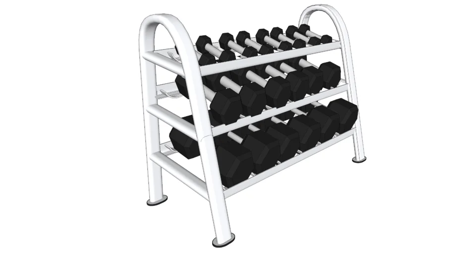 3 Tier Dumbbell Rack | 3D Warehouse