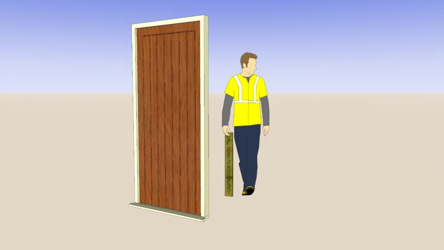 Framed Ledged Braced and Battened Doors and Frame (FLBB) | 3D Warehouse