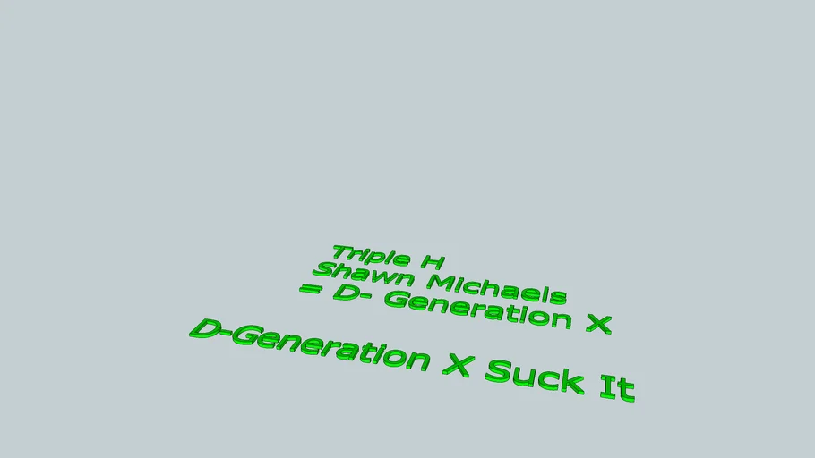 D-Generation X | 3D Warehouse