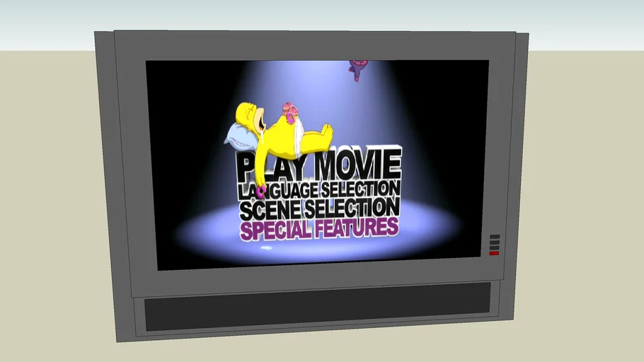 TV with simpsons movie | 3D Warehouse