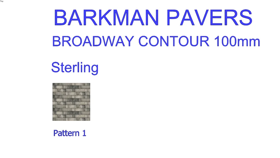 Broadway Contour 100mm Pavers Sterling | 3D Warehouse