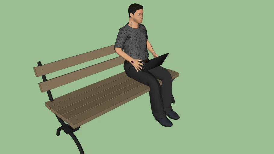 Man on Bench | 3D Warehouse