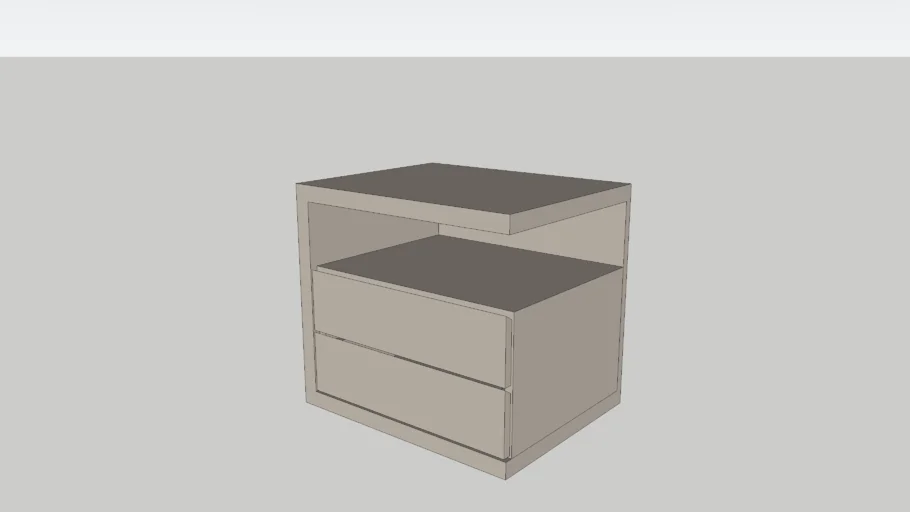 Greige simple nightstand, bedside table | 3D Warehouse
