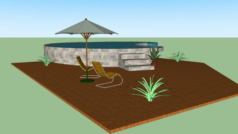 Infinity Pool with Deck | 3D Warehouse