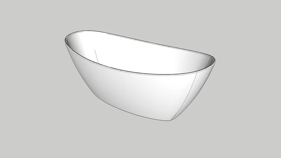 Waters Baths - Spa Freestanding Bath - 1670mm | 3D Warehouse