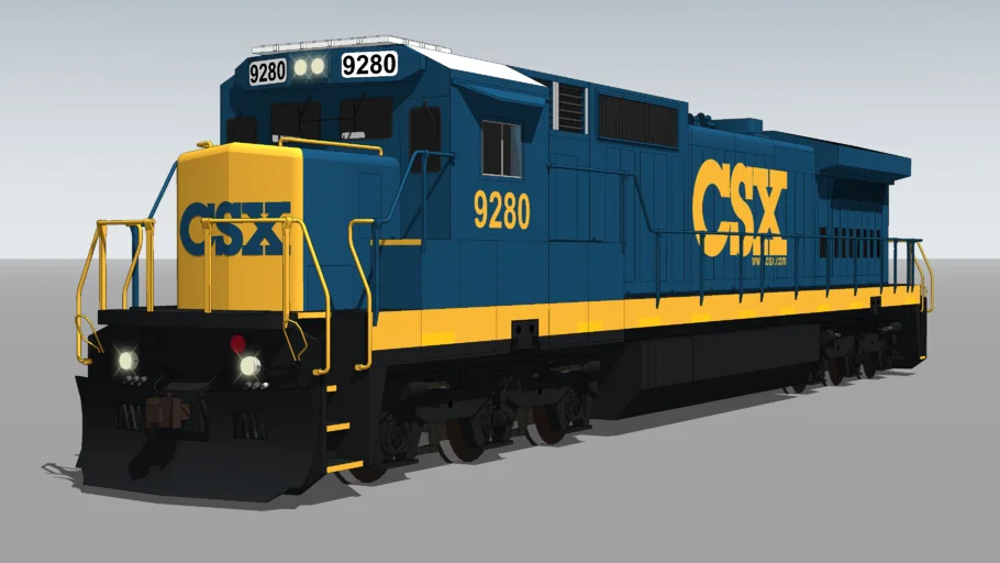 GE Dash 8-40C - CSX Transportation | 3D Warehouse