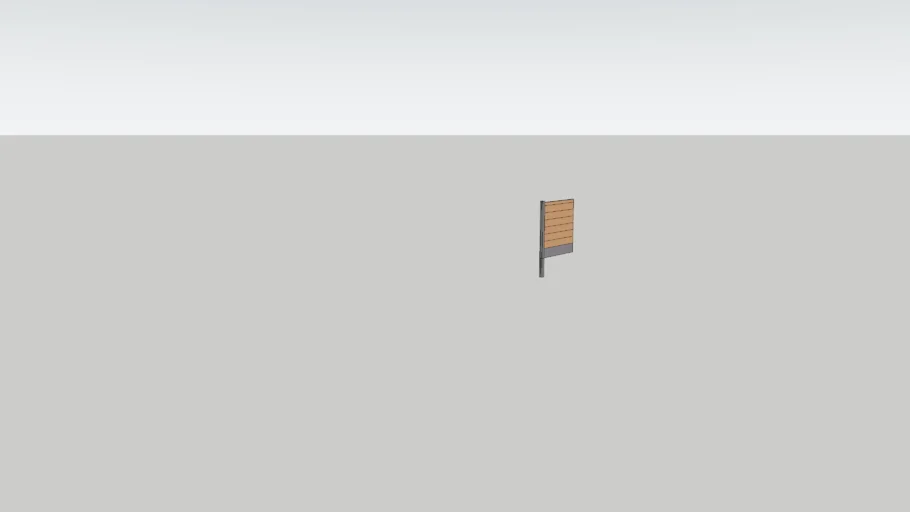 Concrete H post fence with panel | 3D Warehouse