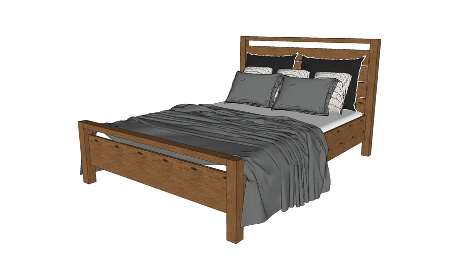 Rustic bed | 3D Warehouse