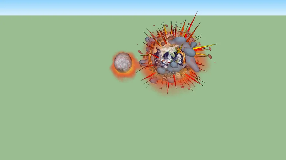 the earth explosion..moon included | 3D Warehouse