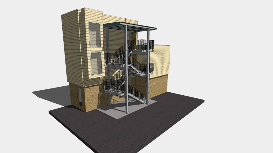 Emergency Staircase | 3D Warehouse