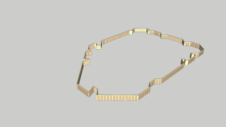 fence wall block work | 3D Warehouse