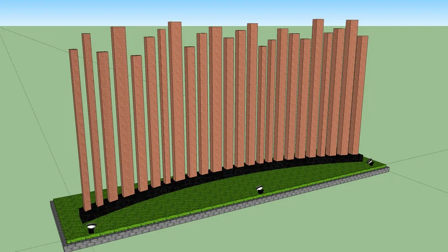 Signage Stand Curve | 3D Warehouse
