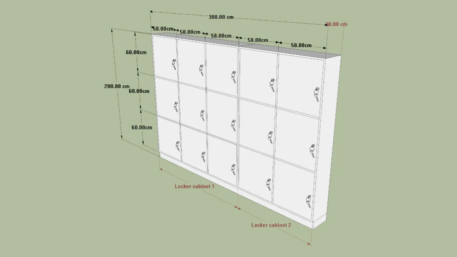 Locker Cabinet | 3D Warehouse