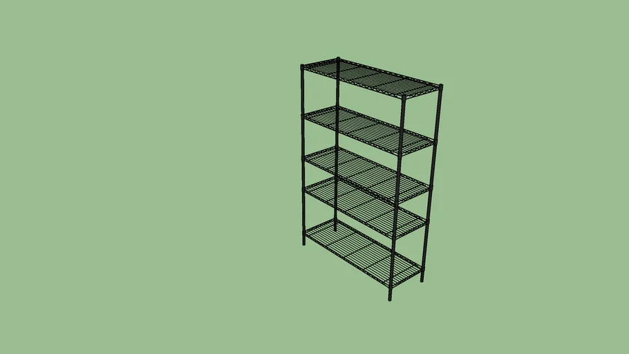 Target Brightroom 5 Tier Wide Wire Shelving | 3D Warehouse