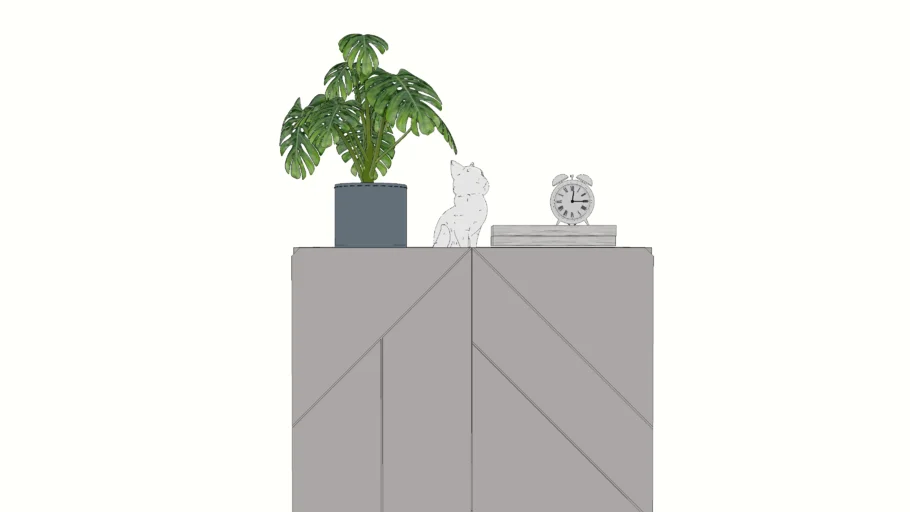 mobiletto camera tortora | 3D Warehouse