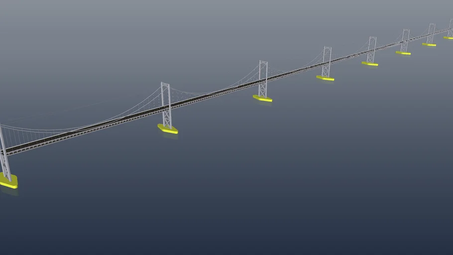 Floating suspension bridge | 3D Warehouse