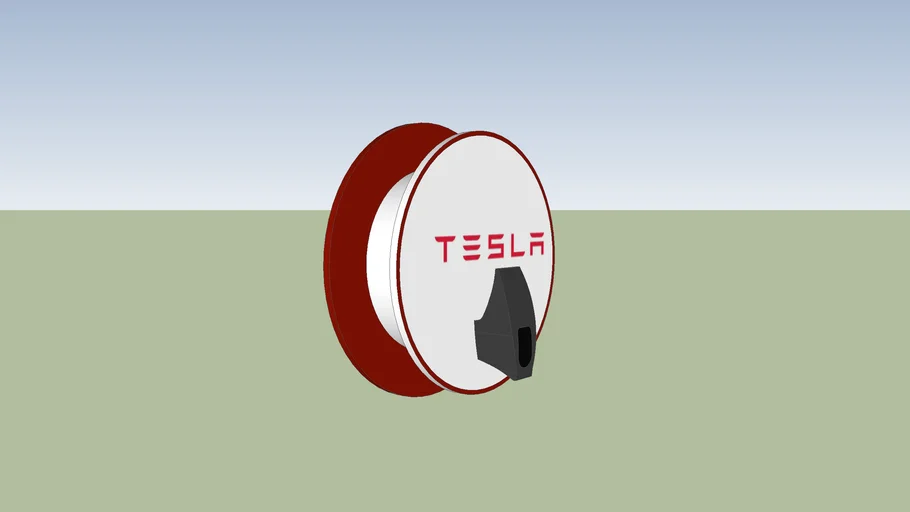 Tesla Charge cord Reel | 3D Warehouse