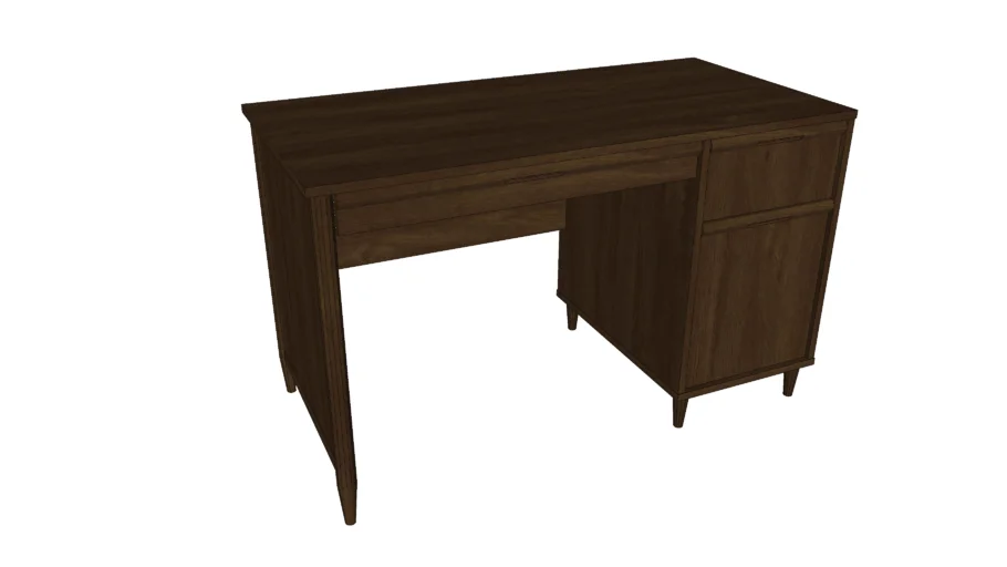 Home Office 47' Computer Desk, in Vintage Walnut QC47MMW | 3D Warehouse