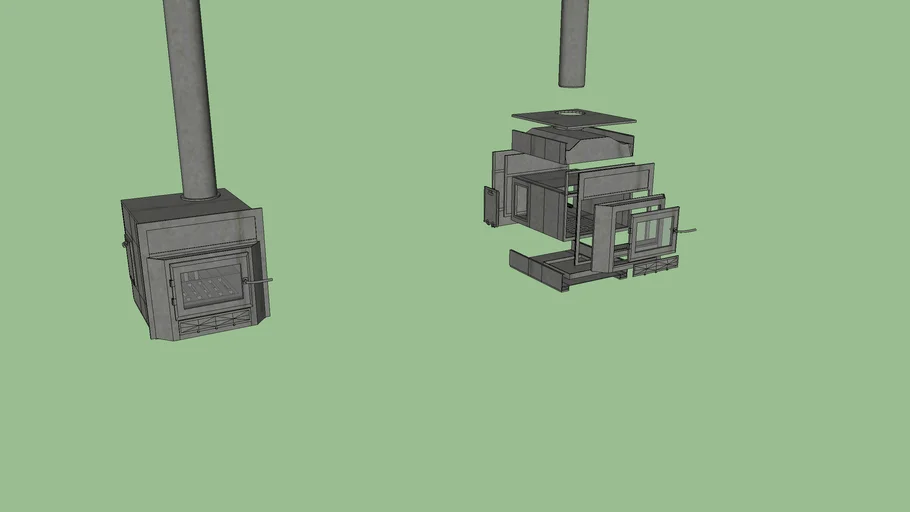 diy wood stove | 3D Warehouse