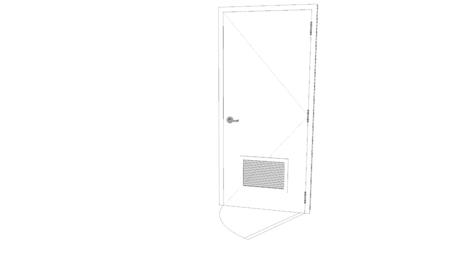 HM Door 3070 Commercial 18x12 Louver | 3D Warehouse