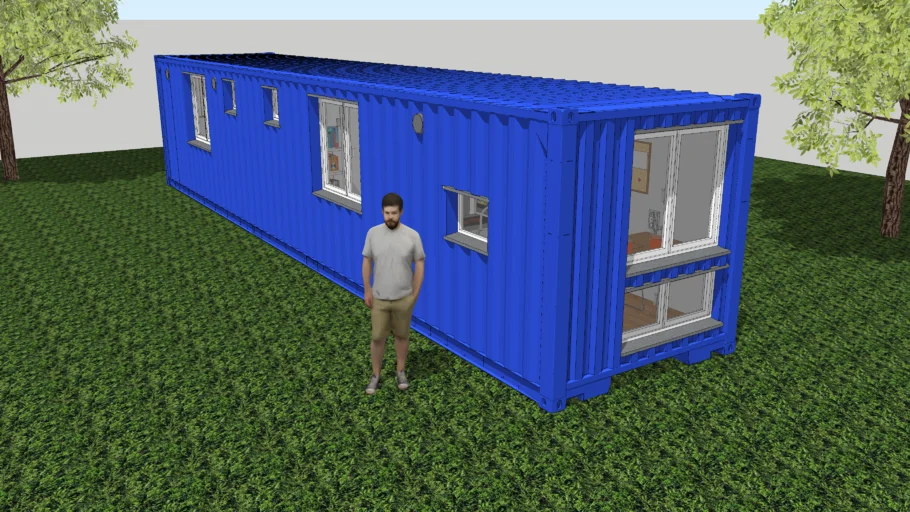 40' Container House | 3D Warehouse