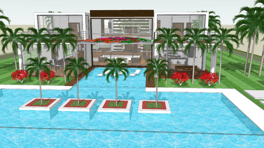 Luxury beachfront house. | 3D Warehouse