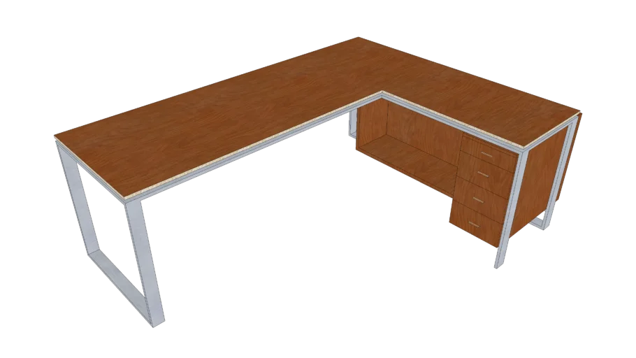 L shape Desk | 3D Warehouse