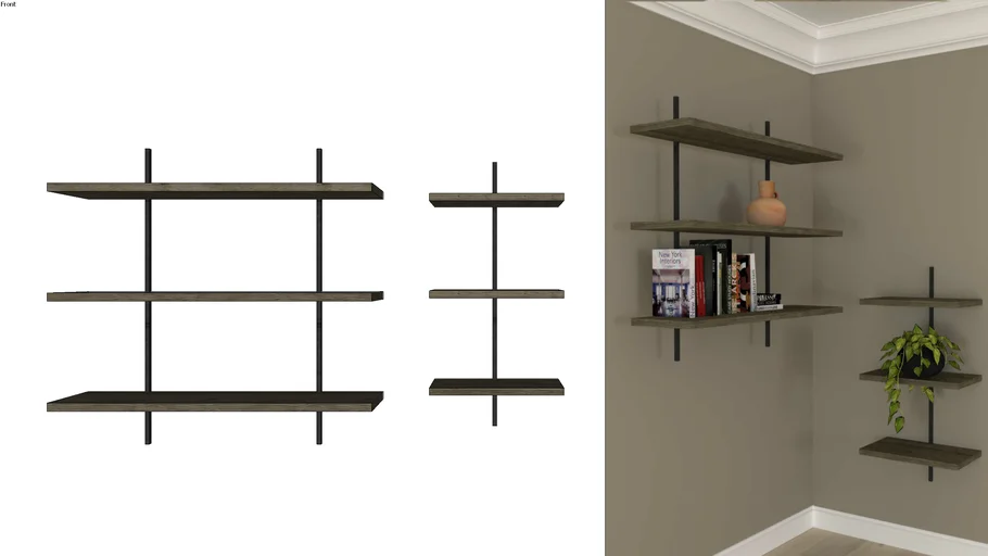 Shelves wallmounted | 3D Warehouse