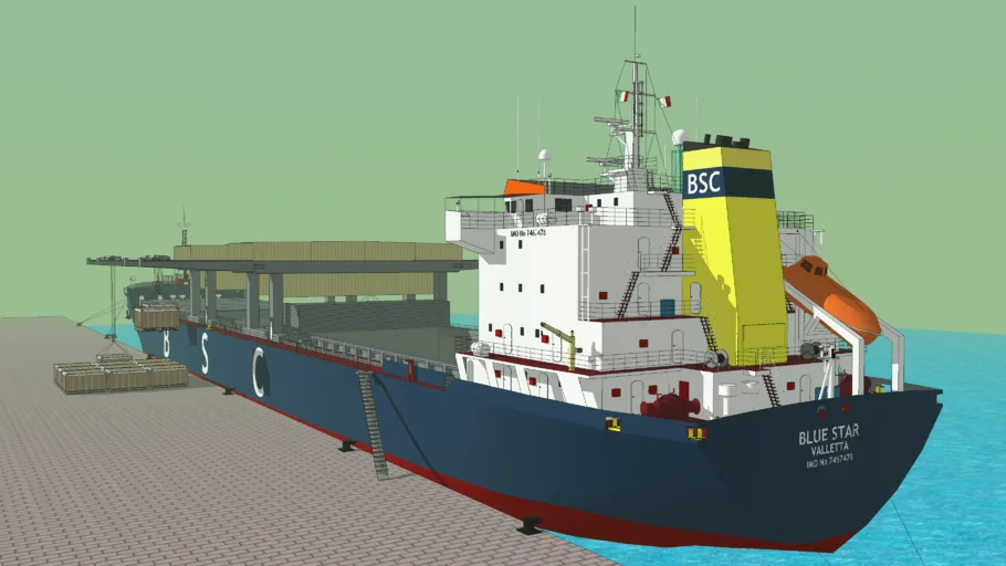 bulk carrier blue star working | 3D Warehouse