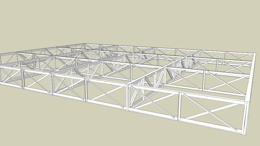 steel truss 18*24m | 3D Warehouse