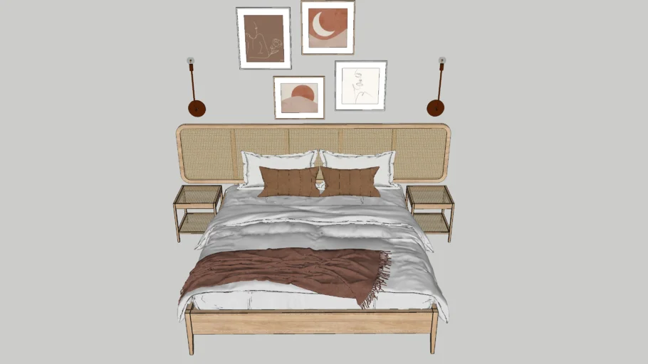 Rattan set bedroom 3 | 3D Warehouse