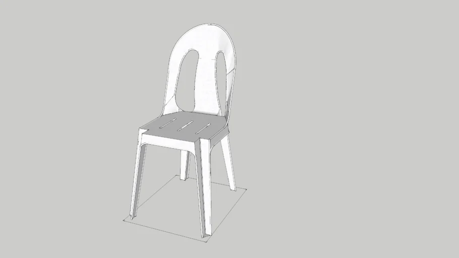 Monoblock Plastic Chair - Outdoor | 3D Warehouse