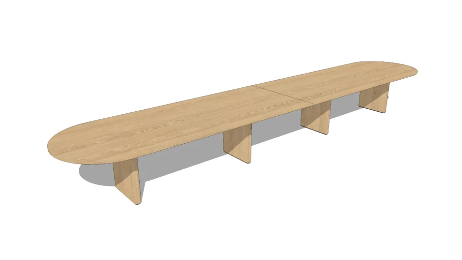 Arco - Conference Table - Kami Oval 3 Connected 640 x 120 x 75 cm | 3D ...
