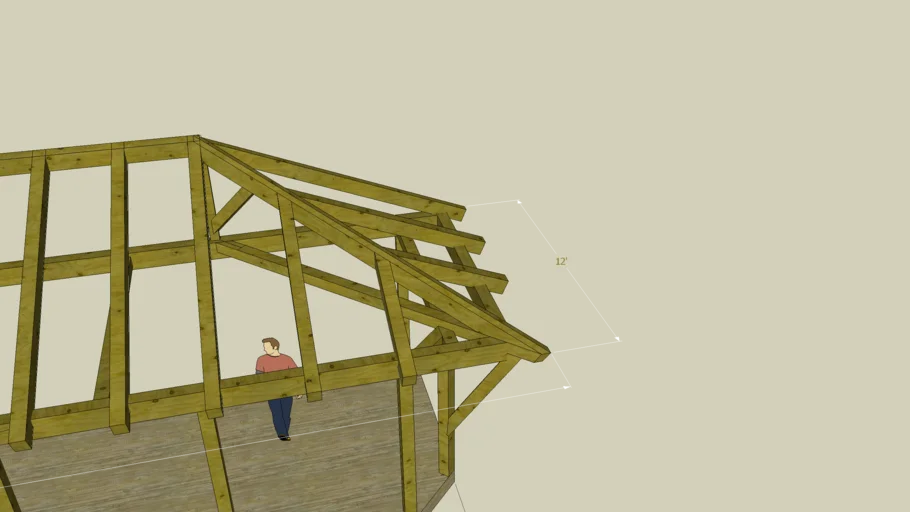 Dragon beam hip porch | 3D Warehouse
