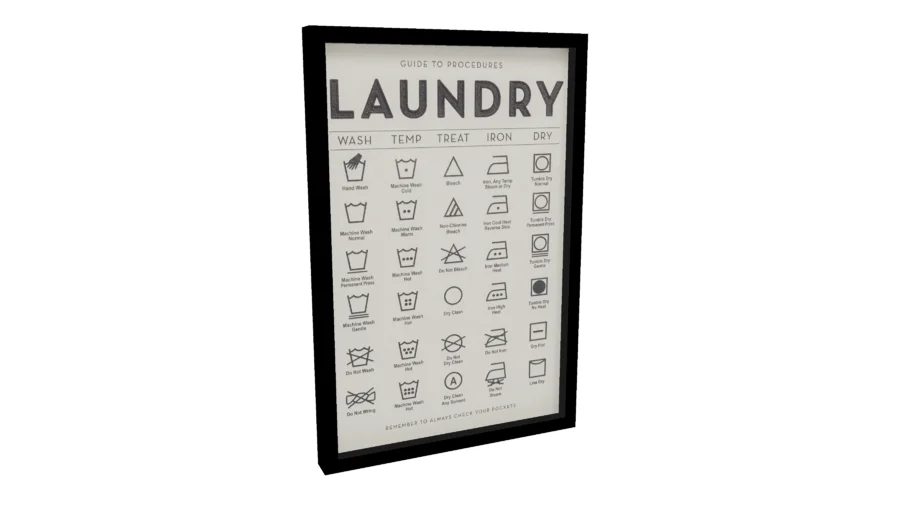 56901 Framed Picture Laundry 61x41cm | 3D Warehouse