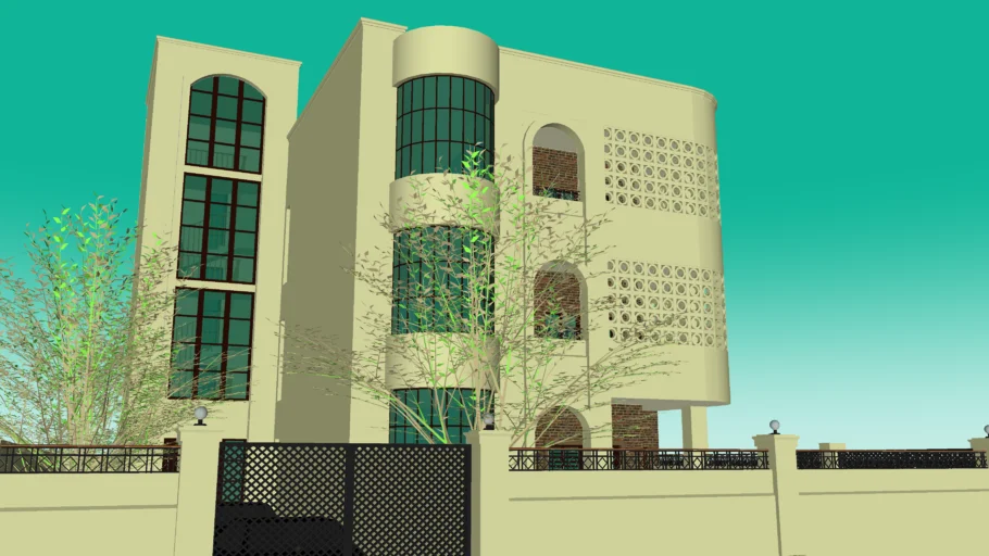 3 Story Apartment Building Rendering