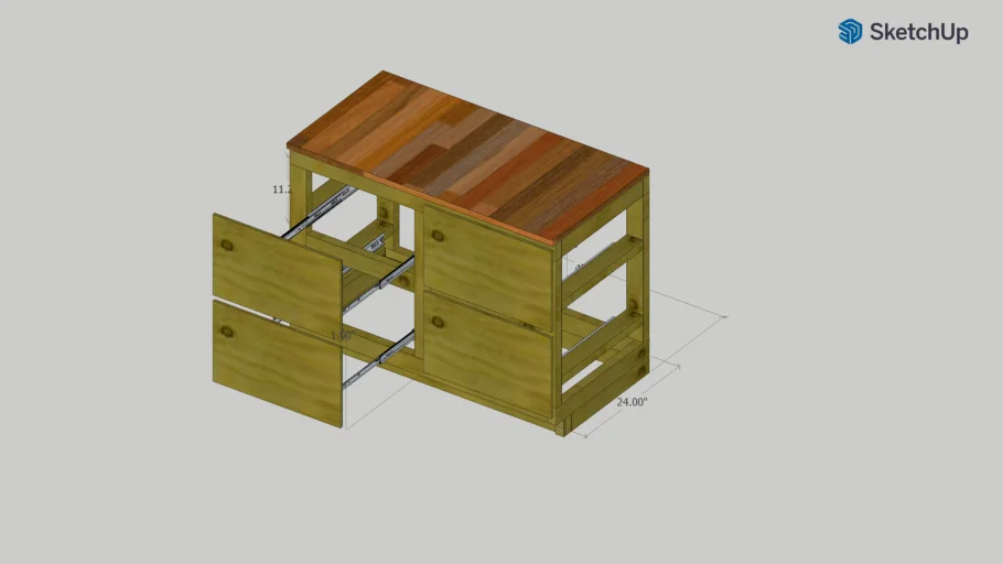 48inch base 2X4 counter | 3D Warehouse