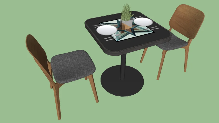 Dining table for 2 people | 3D Warehouse