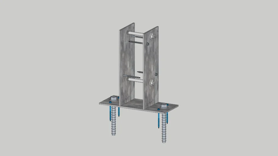 PERMA COLUMN.SW83 (3-PLY 2x8 POST BASE) | 3D Warehouse