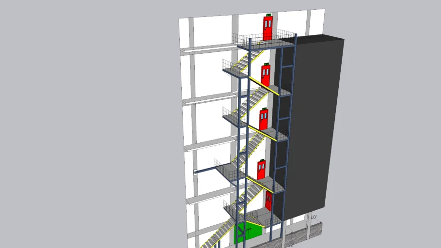 Emergency Staircase | 3D Warehouse