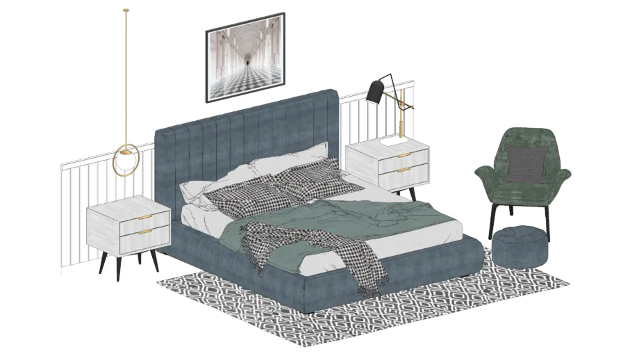 Modern bed | 3D Warehouse