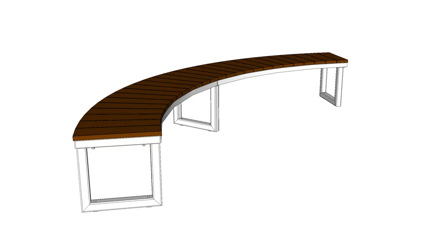 LAYT_OGM1900-00067 Backless Curved Bench | 3D Warehouse