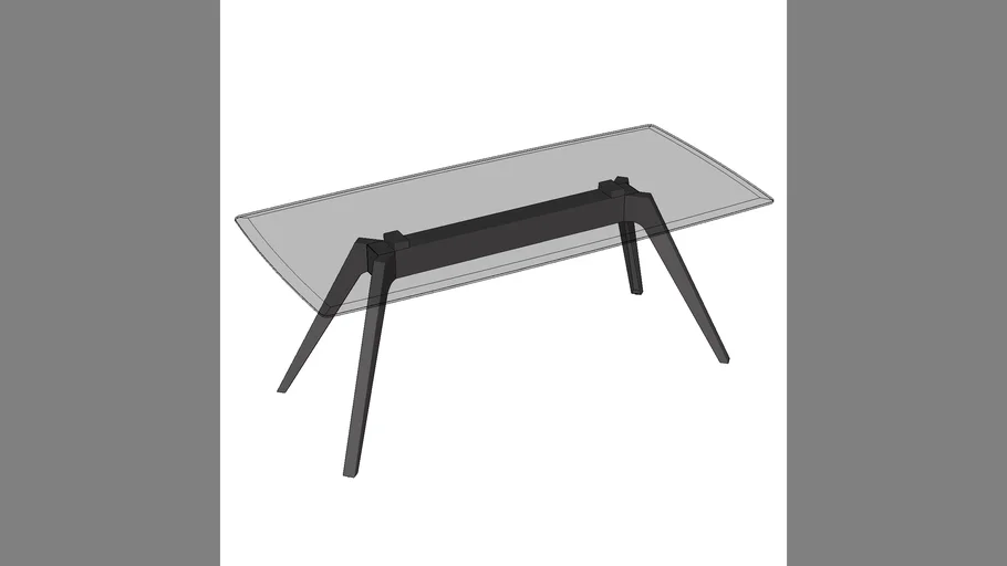 Pianca_Delta glass table | 3D Warehouse