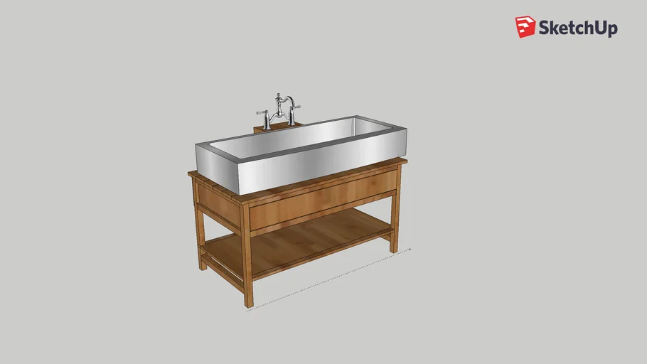 Farmhouse Trough Sink | 3D Warehouse