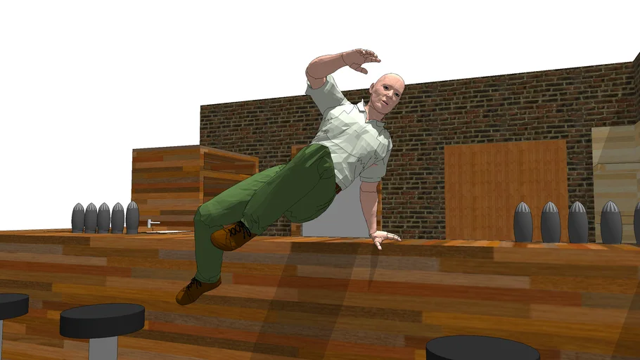 Man jumping over a bar | 3D Warehouse