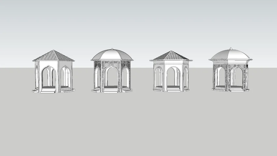 Hexagon Pavilions | 3D Warehouse